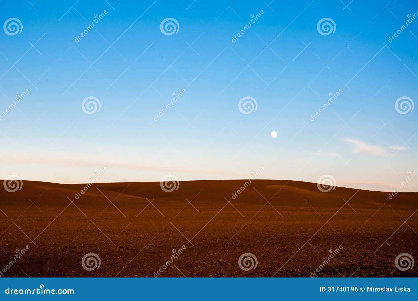Full Moon at the Daylight stock photo. Image of farmland - 31740196
