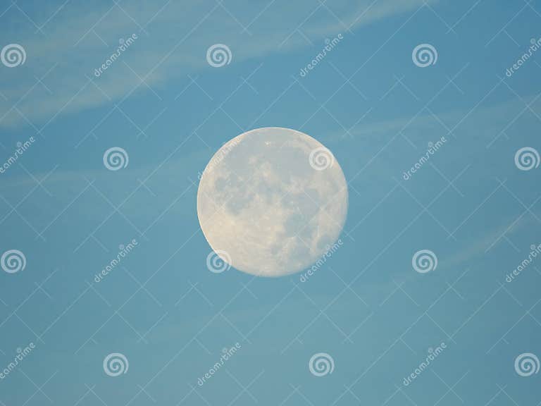 Full moon in daytime stock image. Image of full, space - 78153345