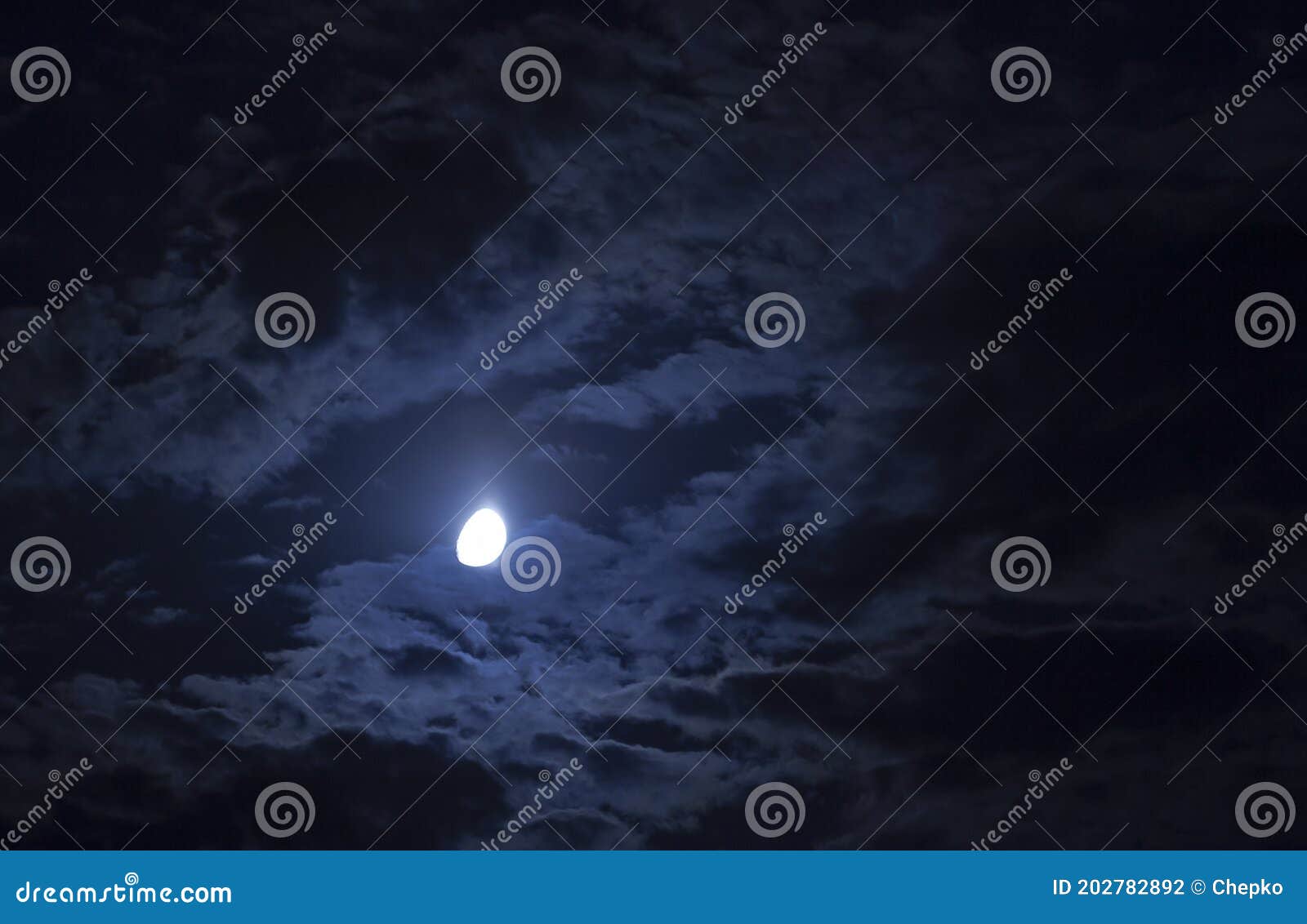 Full Moon on Dramatic Clouds and Sky Stock Photo - Image of dreamy ...