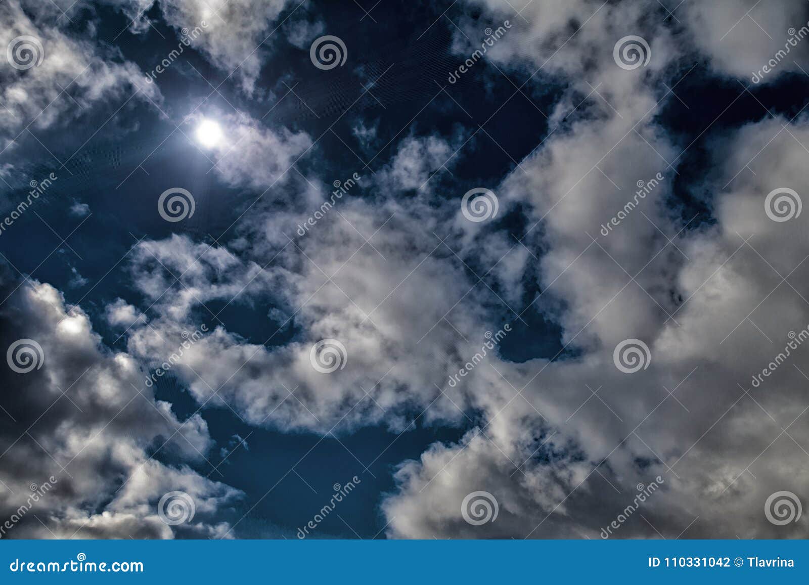 Moon On Dramatic Orange Sunset Cloudy Sky Night Starry Sky Moon ...