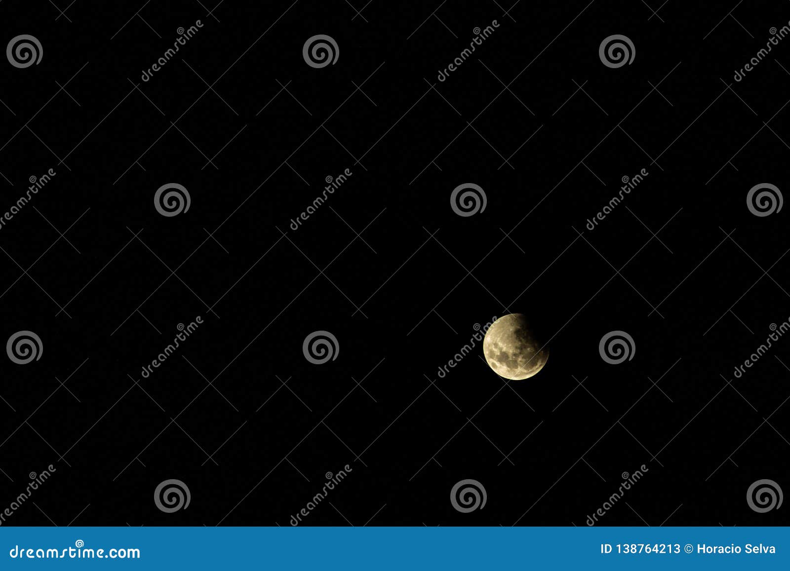 Full Moon during an Eclipse. Moon Covered by the Gloom of the Earth ...