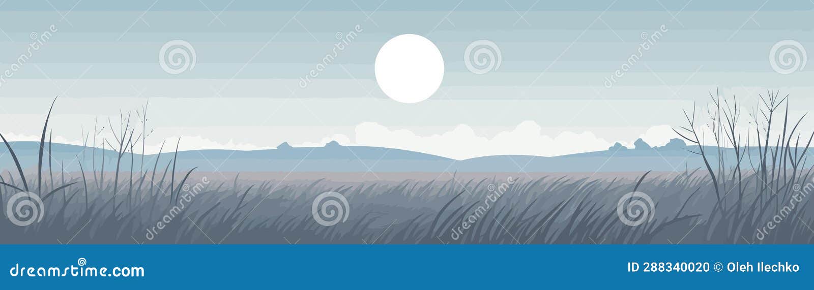 Full Moon Field Vector Flat Minimalistic Isolated Illustration Stock ...