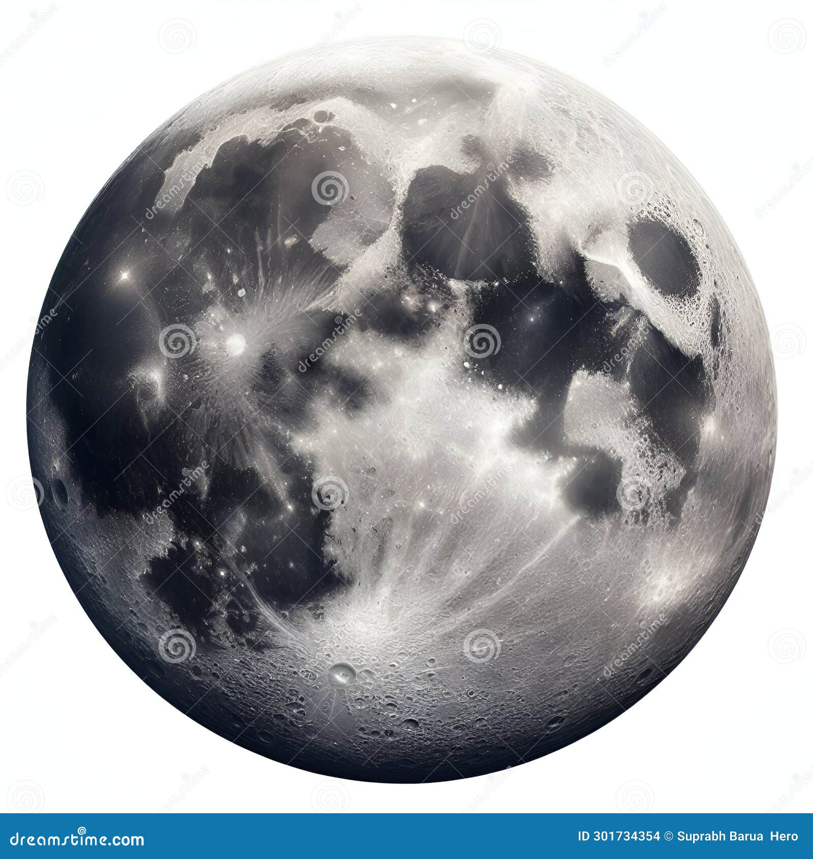 Lunar or Full Moon or Natural Satellite Photo Stock Illustration ...