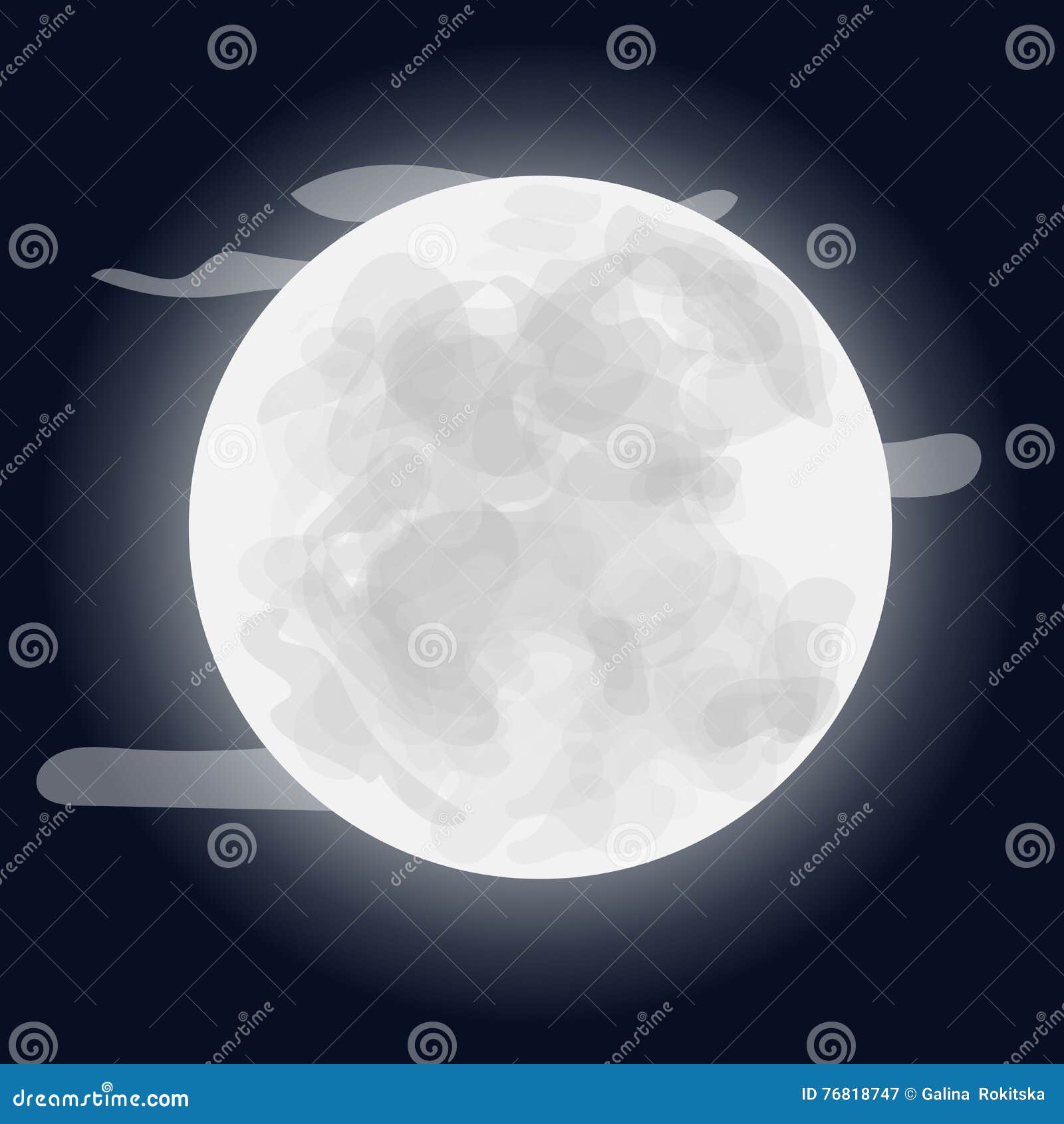 Full moon stock illustration. Illustration of fake, night - 76818747
