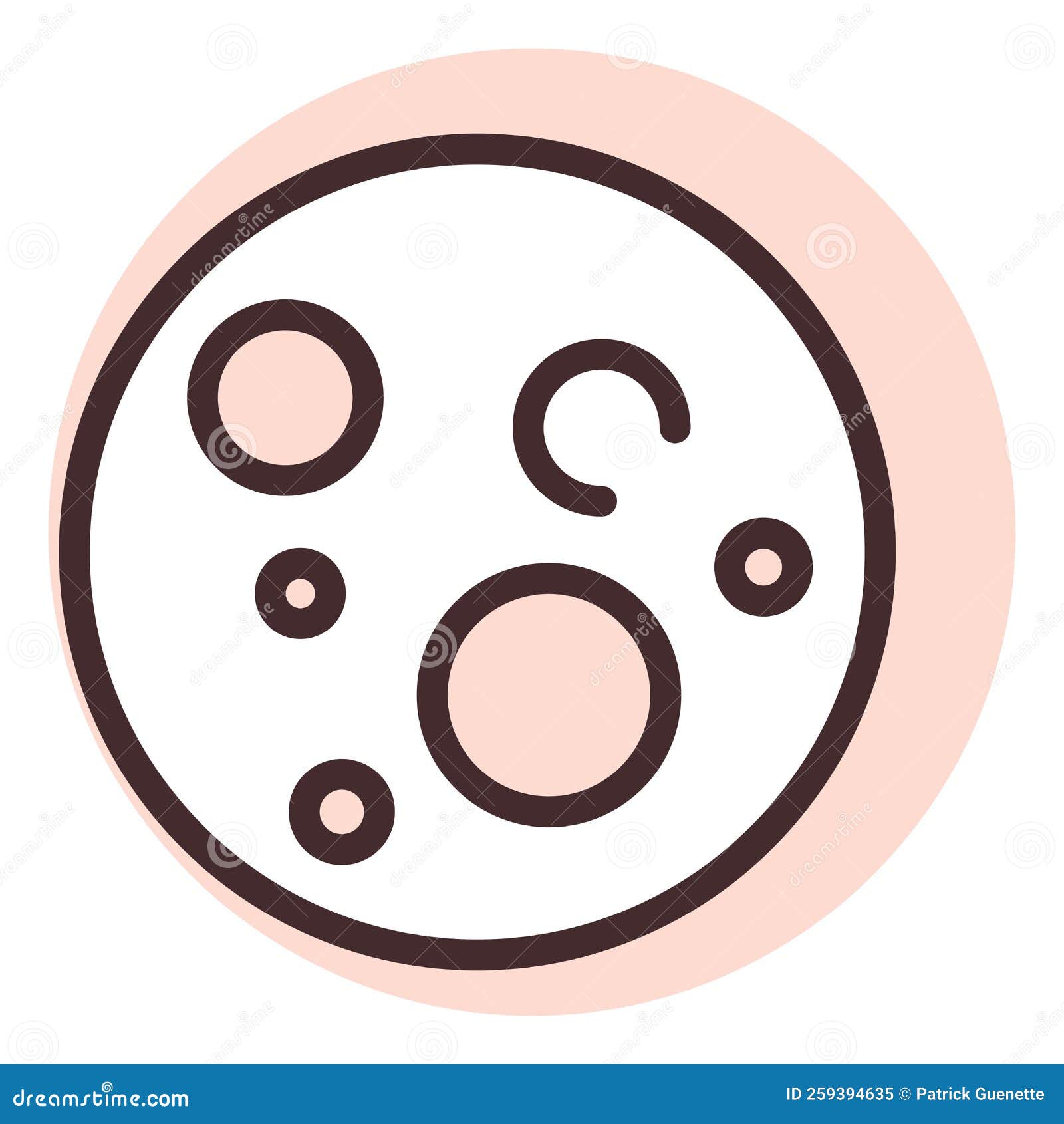 Full moon, icon stock vector. Illustration of vector - 259394635