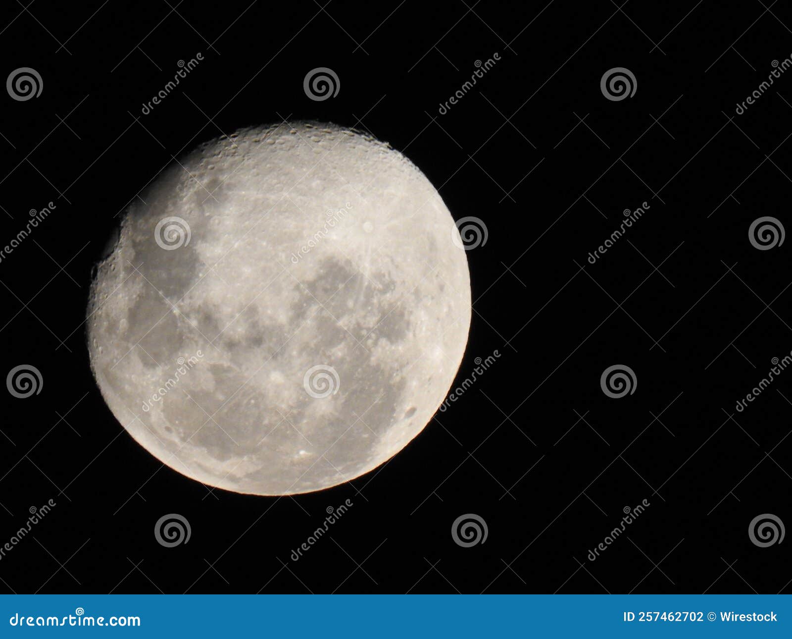 Full Moon Isolated in the Night Sky. Stock Photo - Image of celestial ...