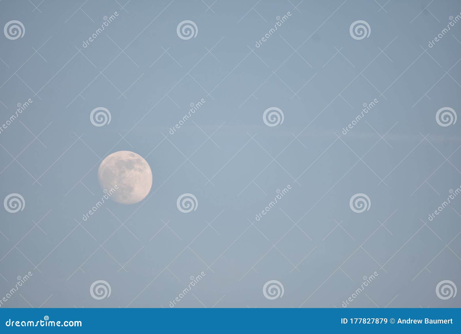 Full Moon in the Late Afternoon in Berlin Germany Stock Image - Image ...