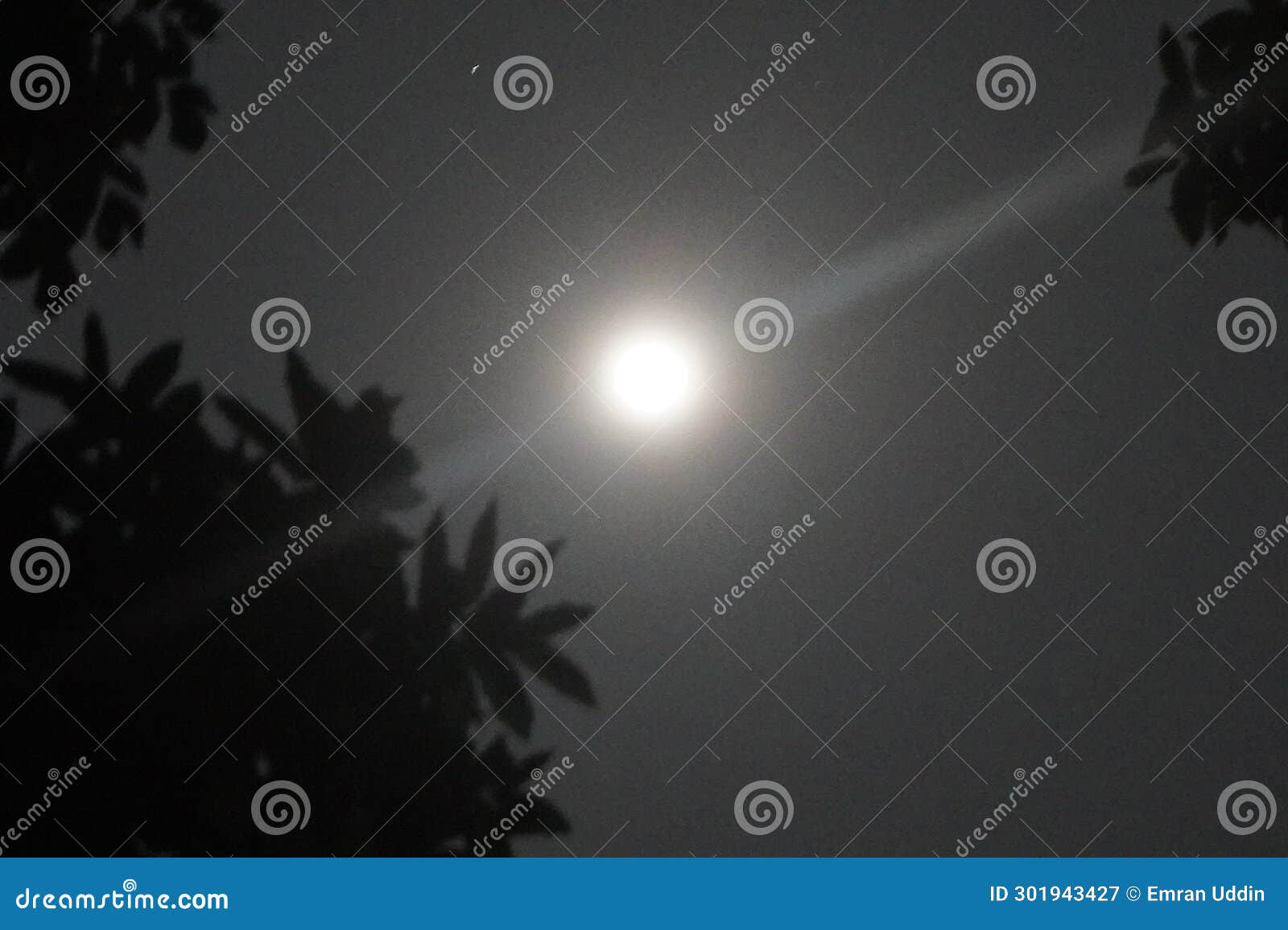 Full Moon Light on Dark Sky Image Stock Image - Image of canada ...
