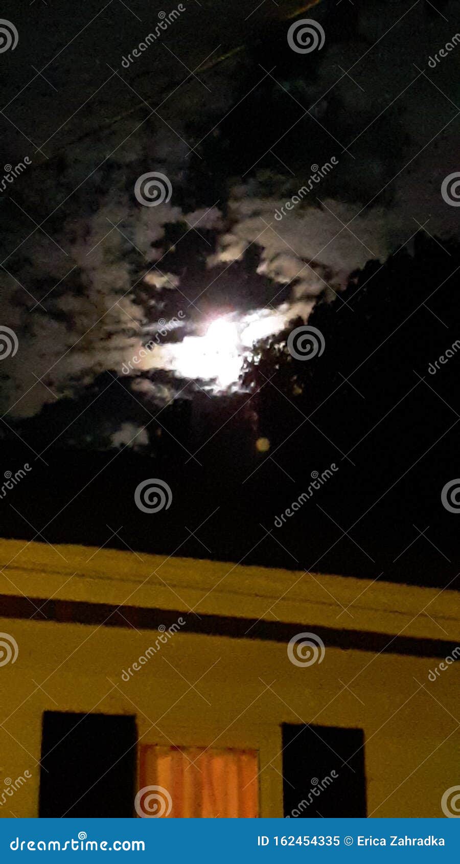 Full moon madness stock image. Image of clouds, full - 162454335