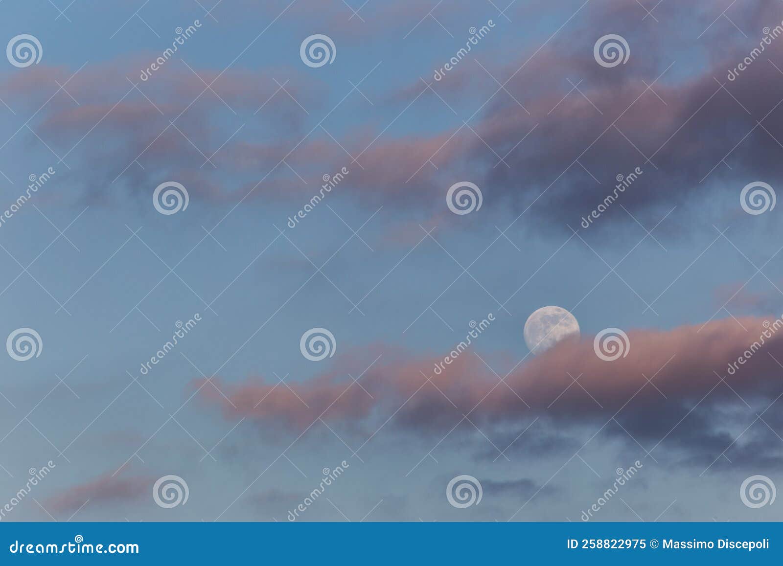 Full Moon in the Middle of Clouds Stock Image - Image of full ...