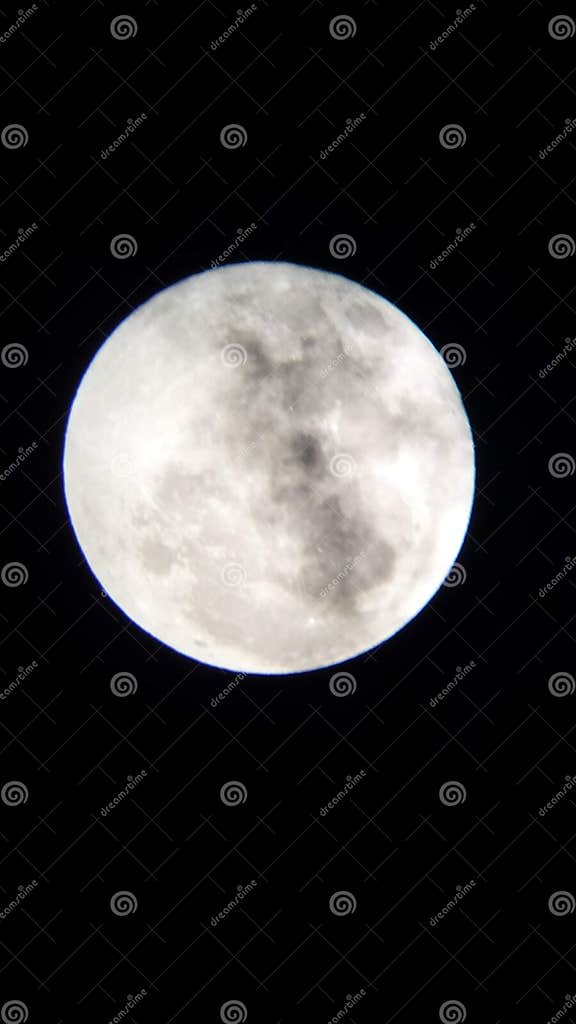Full moon at midnight stock photo. Image of galaxy, monochrome - 189050878