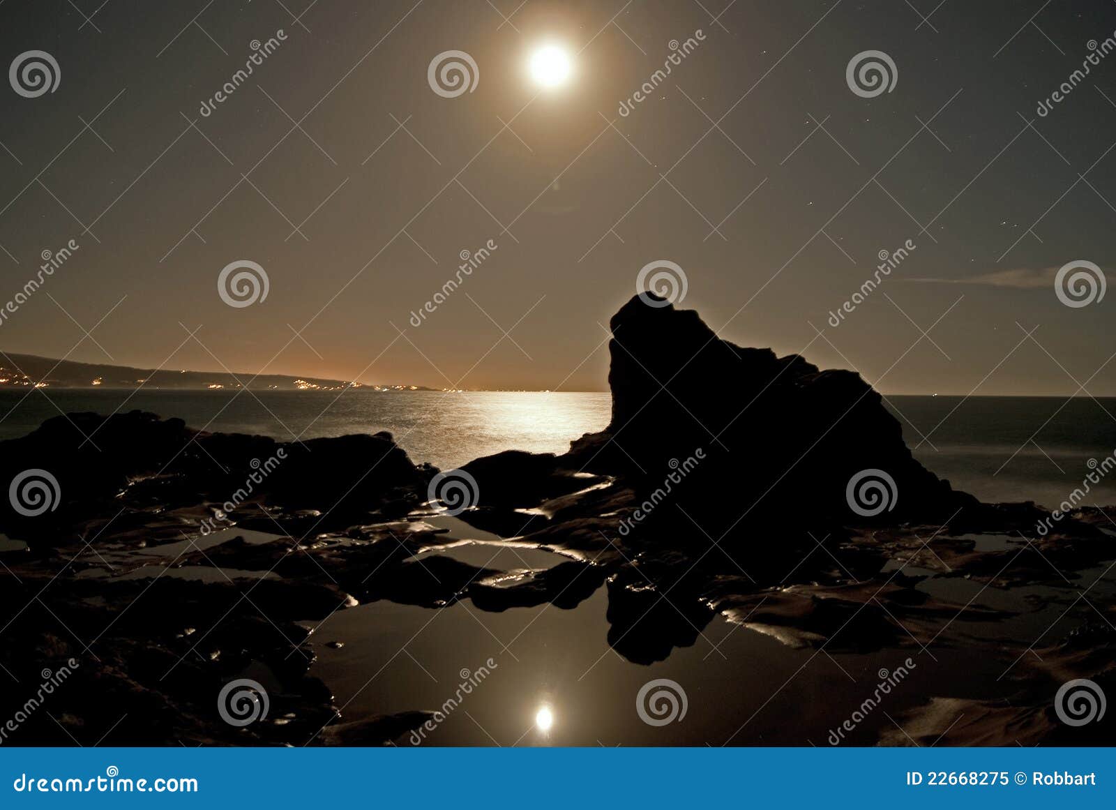 Full moon mirrored stock image. Image of magic, night - 22668275