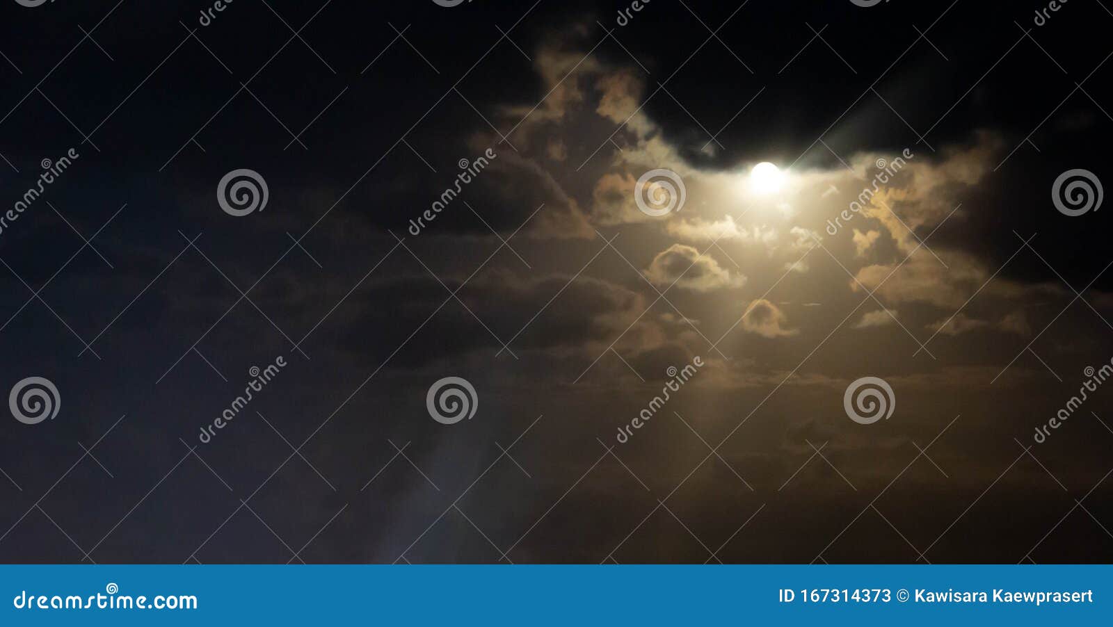 Full Moon with Moonlight on Night Sky Stock Image - Image of calm, dark ...
