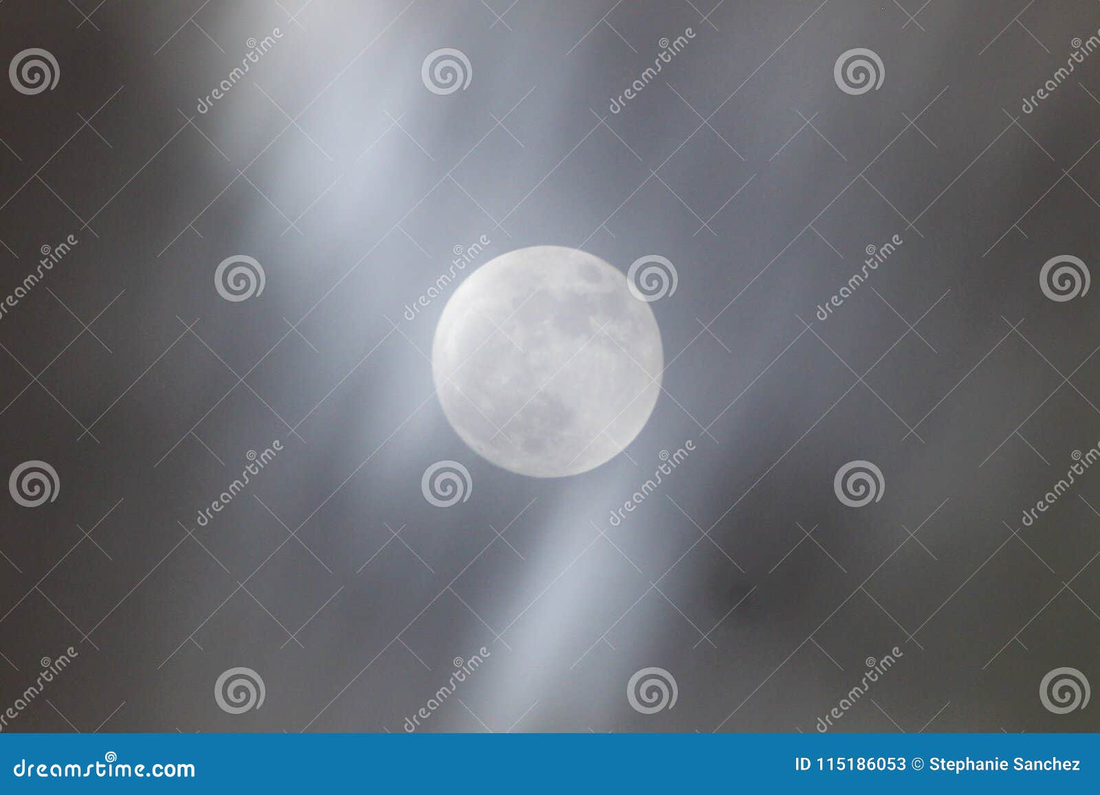 The Full Moon with Moving Clouds Stock Image - Image of moon, full ...
