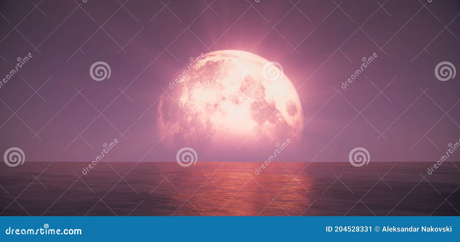 Full Moon at Night Abstract Stock Illustration - Illustration of ...