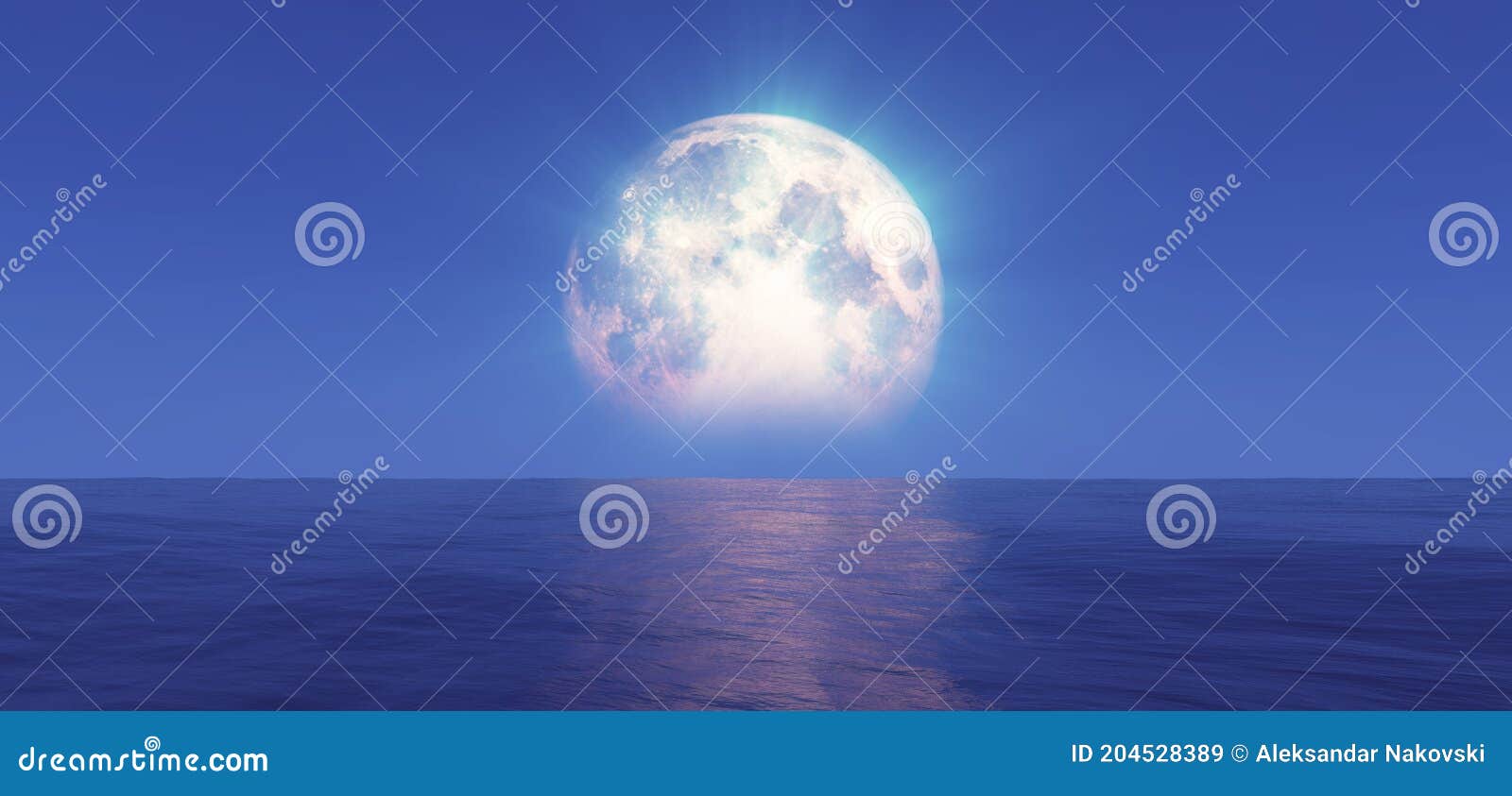 Full Moon at Night Abstract Stock Illustration - Illustration of ...