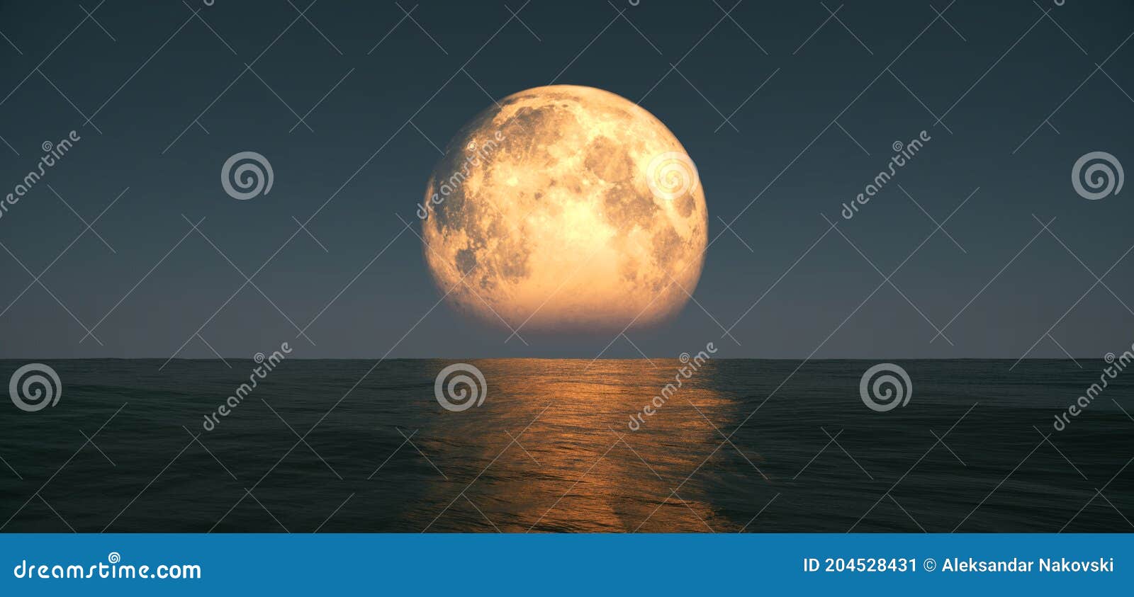 Full Moon at Night Abstract Stock Illustration - Illustration of ...