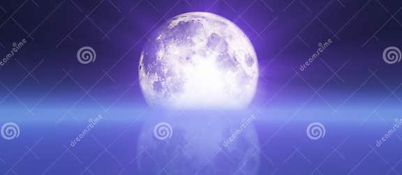 Full Moon at Night Abstract Illustration Stock Illustration ...
