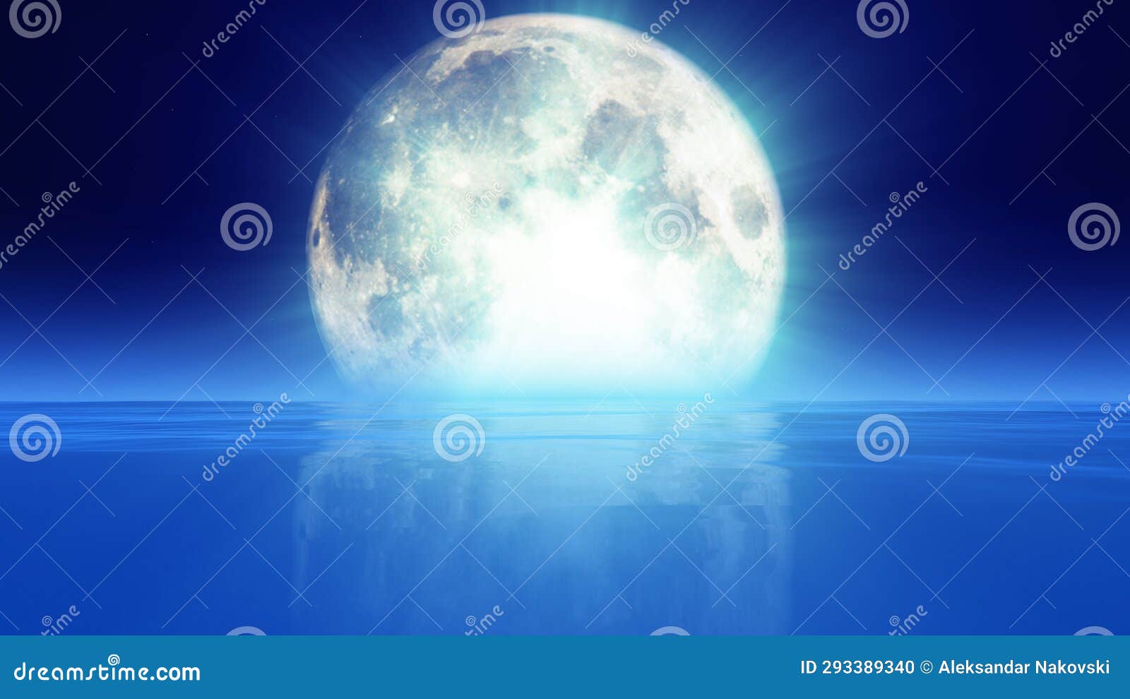 Full Moon at Night Abstract Illustration Stock Illustration ...