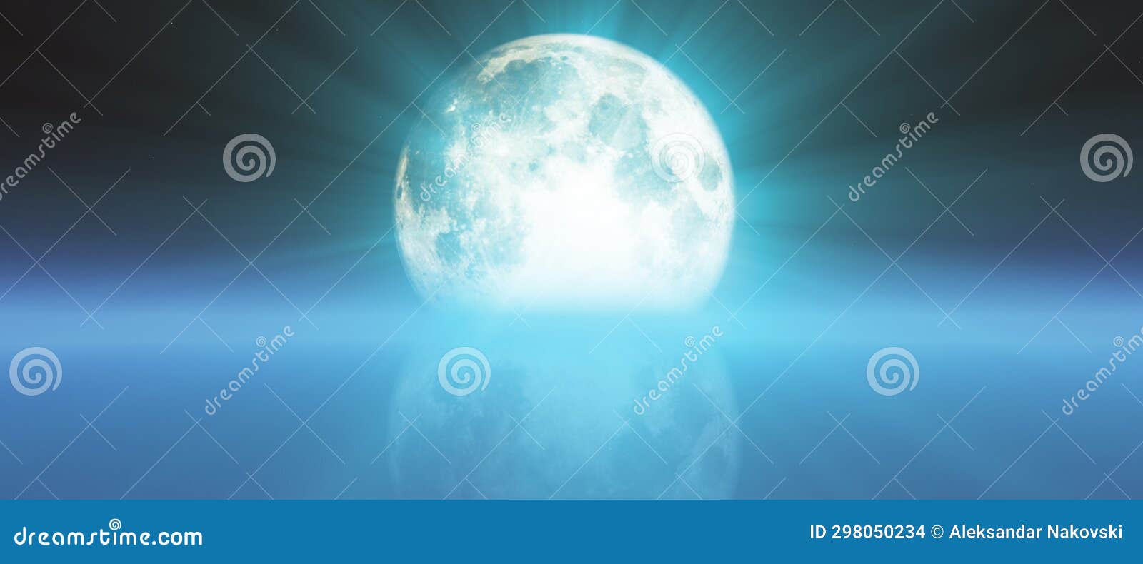Full Moon at Night Abstract Illustration Stock Illustration ...