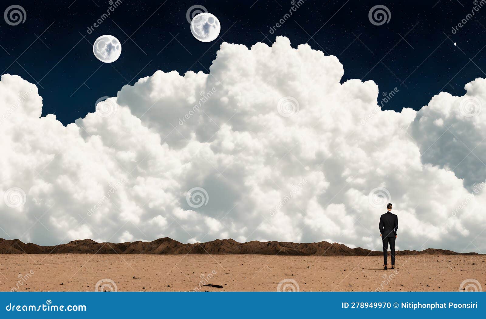 Full Moon at Night a Cloud Passed Over. Full Moon Nighttime. Generative ...