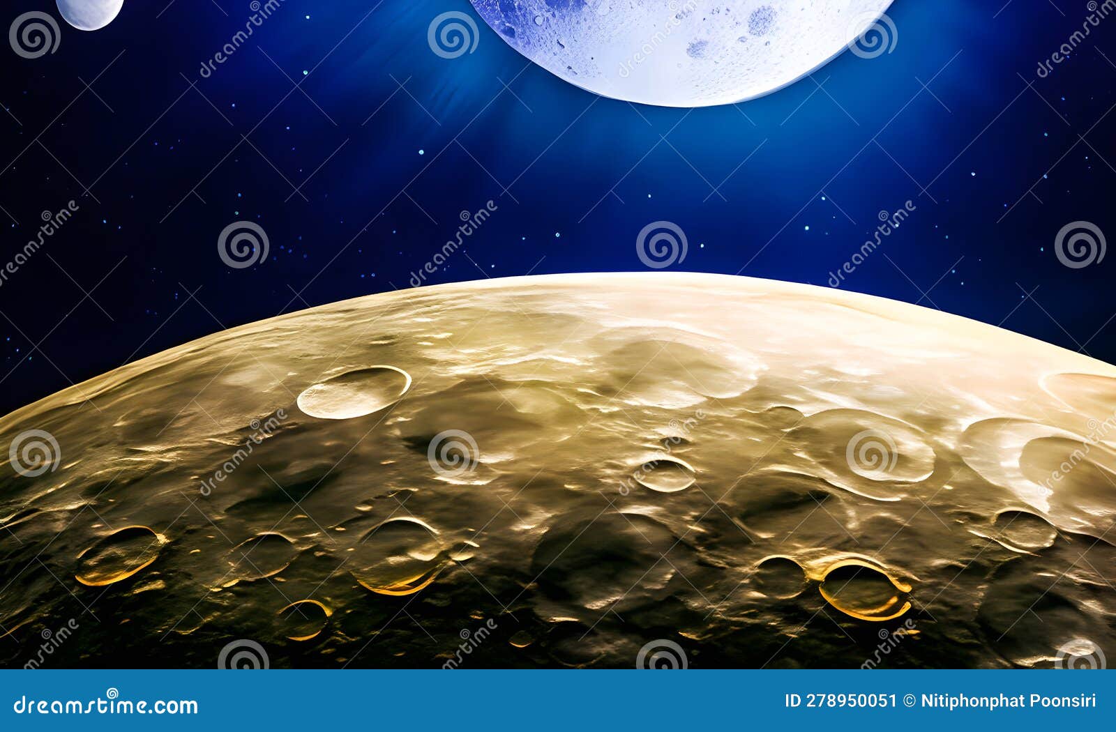 Full Moon at Night a Cloud Passed Over. Full Moon Nighttime. Generative ...