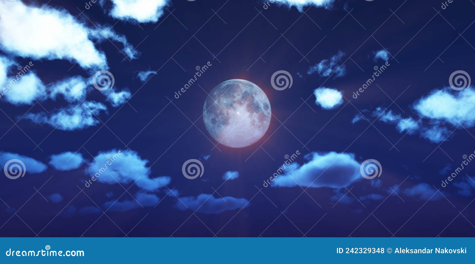 Full Moon at Night Night Sky Stock Illustration - Illustration of ...