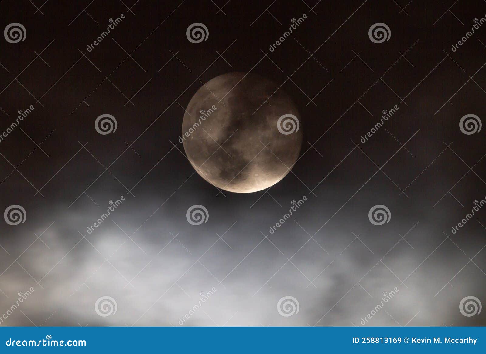 Full Moon at Night with Passing Clouds Stock Image - Image of dark ...