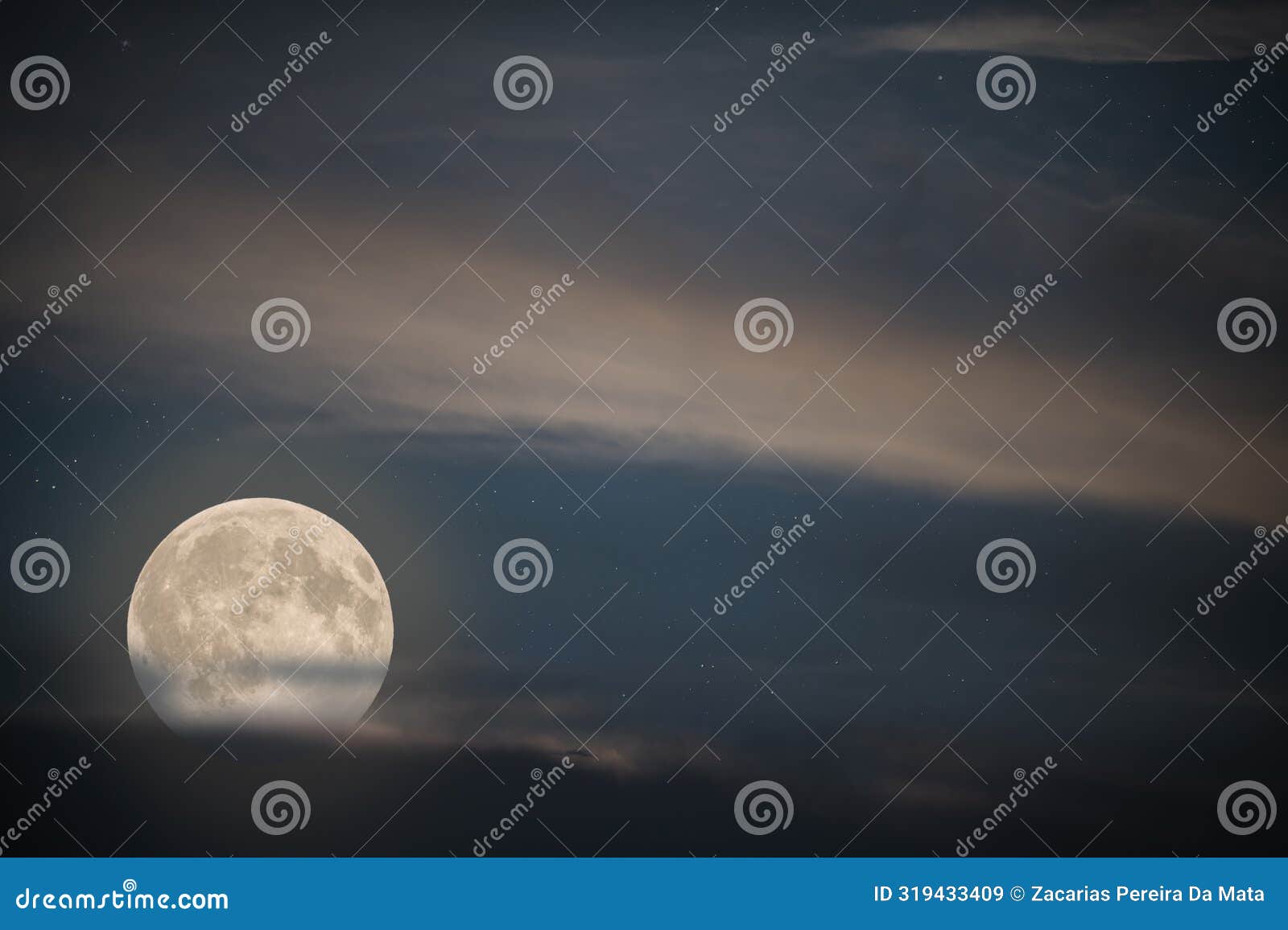 Full moon night stock image. Image of moon, space, moonlight - 319433409