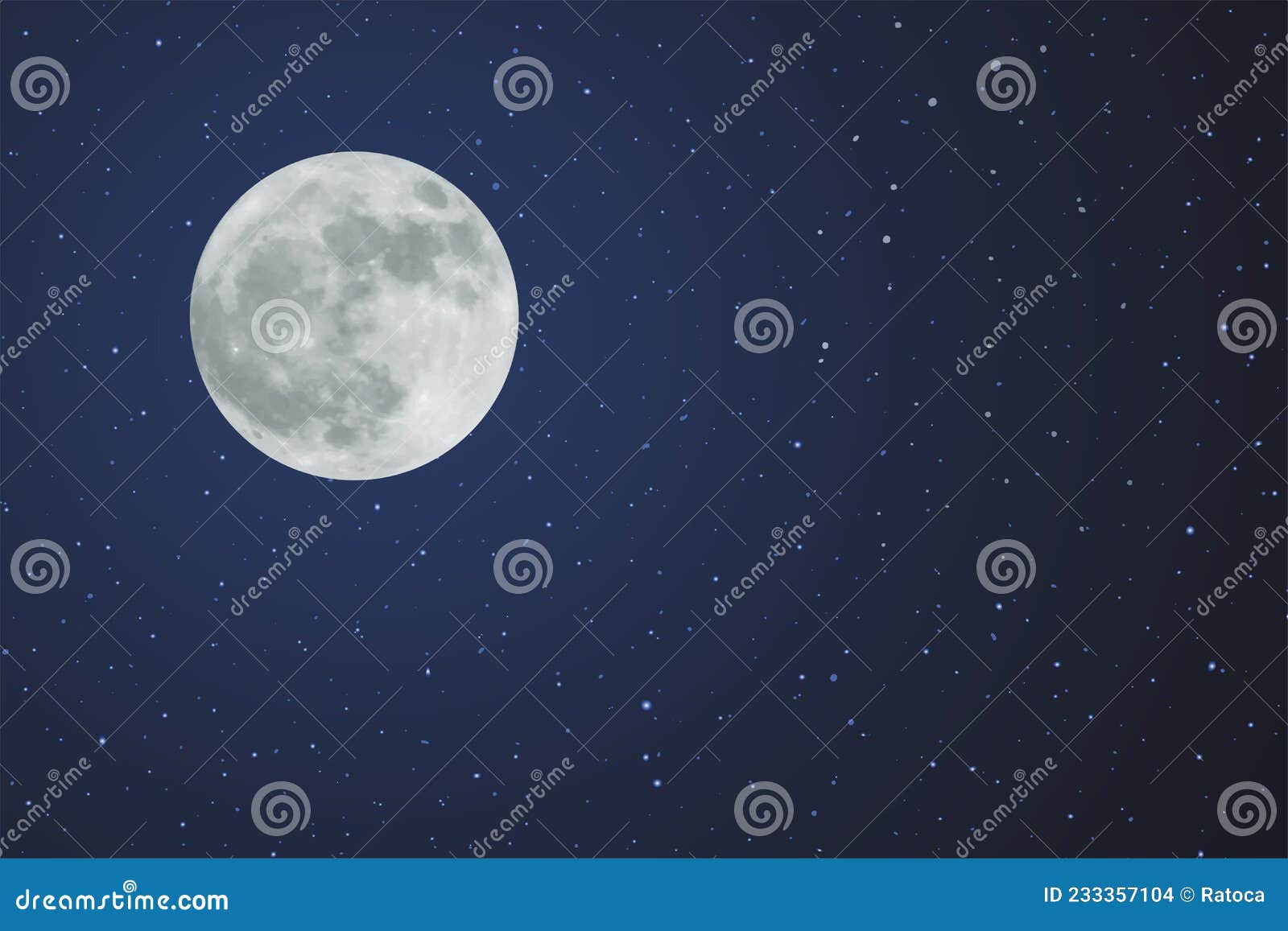 Full moon in night sky stock vector. Illustration of white - 233357104
