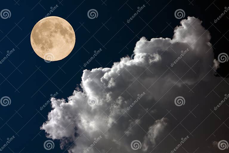 Full moon on night sky stock photo. Image of moon, reach - 6951090