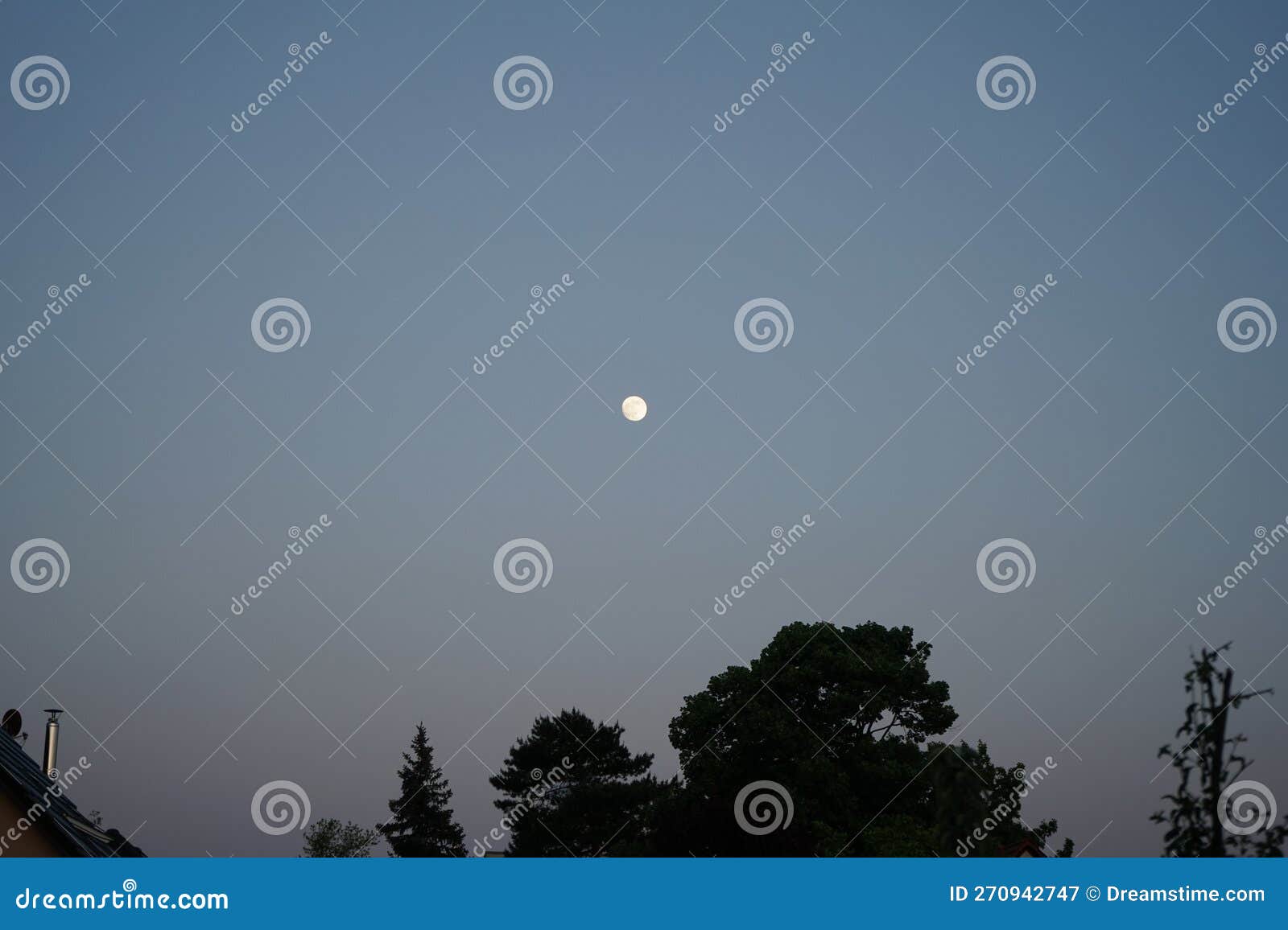 Full Moon in the Night Sky in May. Berlin, Germany Stock Image - Image ...