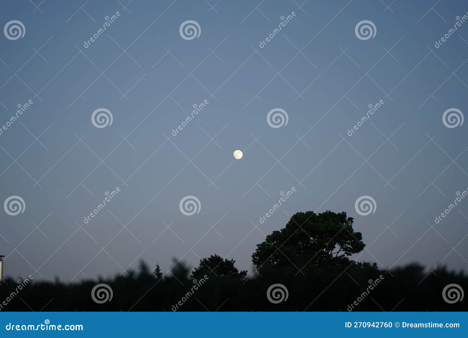 Full Moon in the Night Sky in May. Berlin, Germany Stock Photo - Image ...