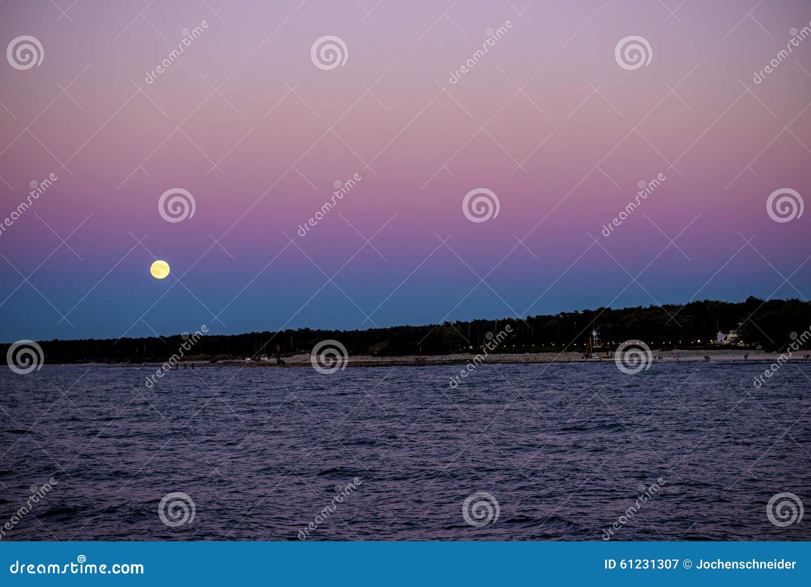 Full Moon Over Baltic Sea Stock Photos - Free & Royalty-Free Stock ...