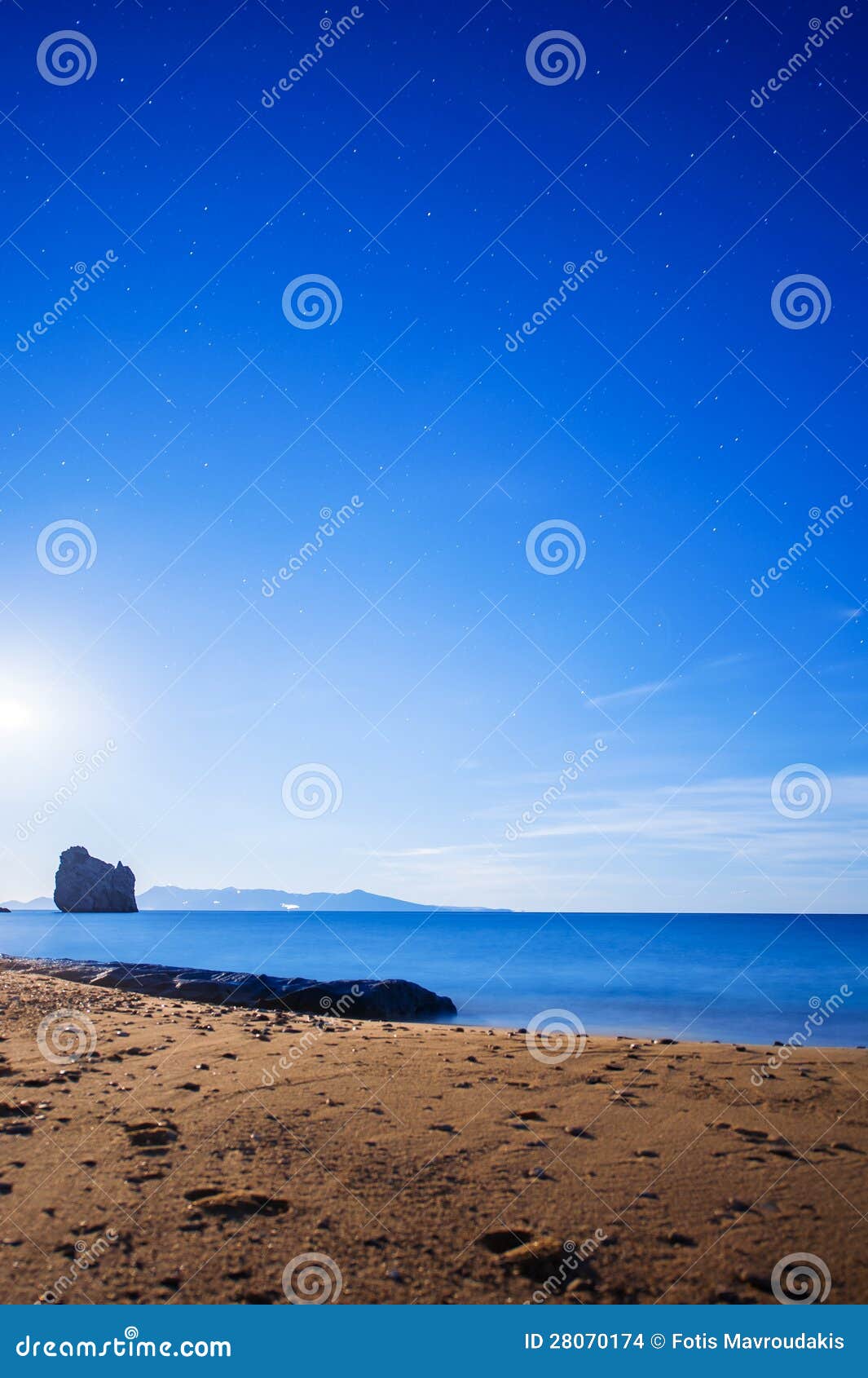 Full moon over the beach stock photo. Image of peaceful - 28070174