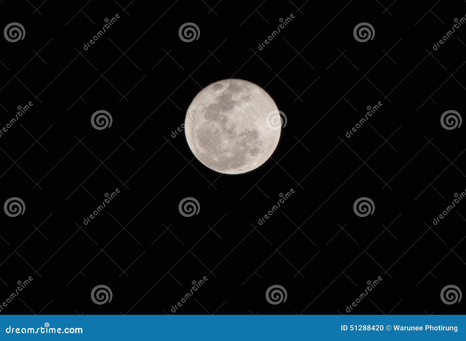 Full Moon Over Dark Black Sky at Night Stock Photo - Image of perigee ...