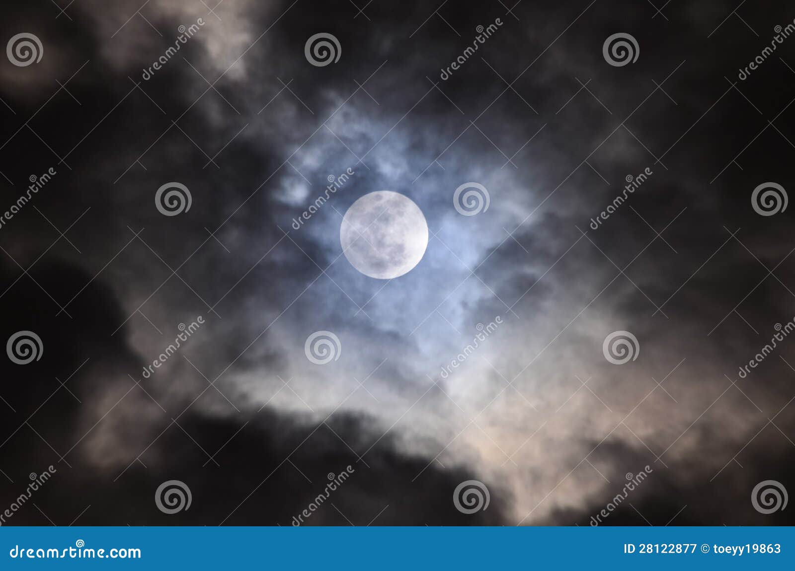 Full moon over dark sky stock image. Image of astronomy - 28122877