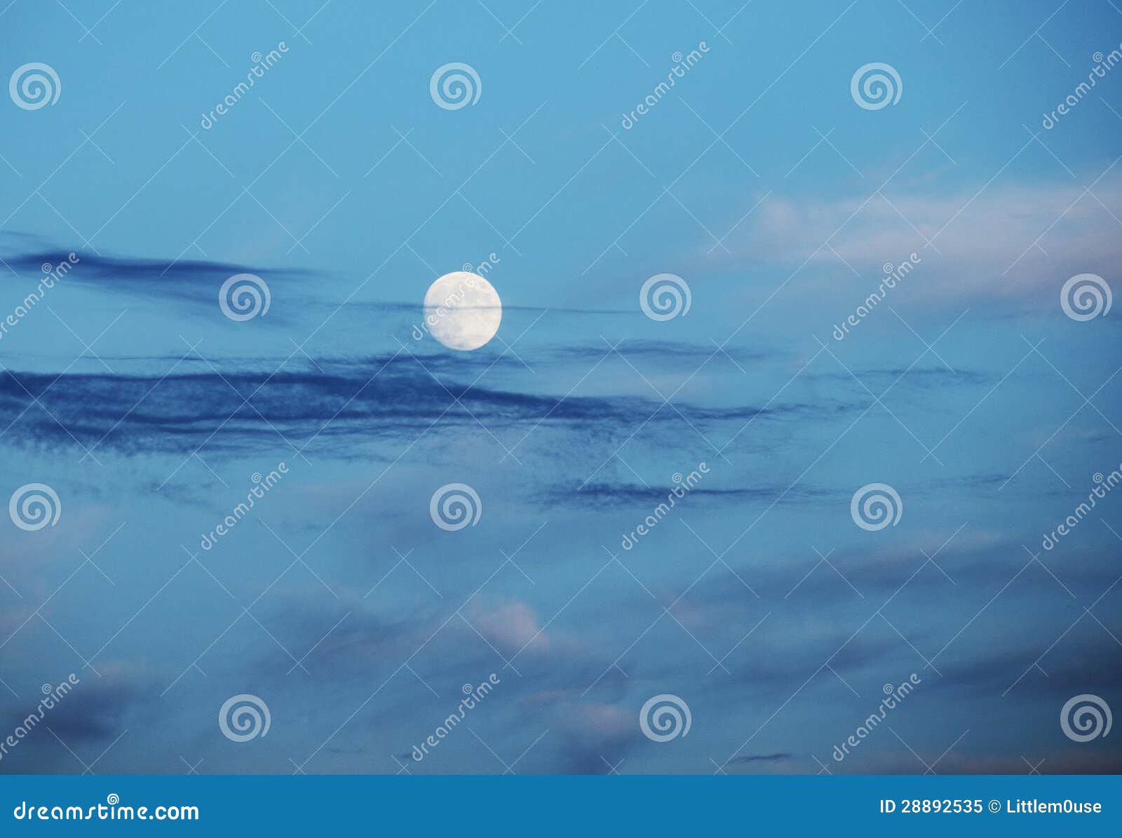 Full moon over evening sky stock image. Image of night - 28892535