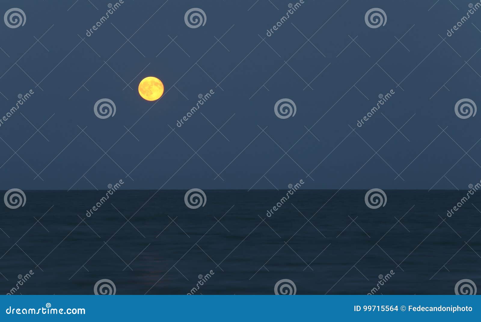 Full Moon Over the Ocean by Night Stock Photo - Image of ocean, moon ...