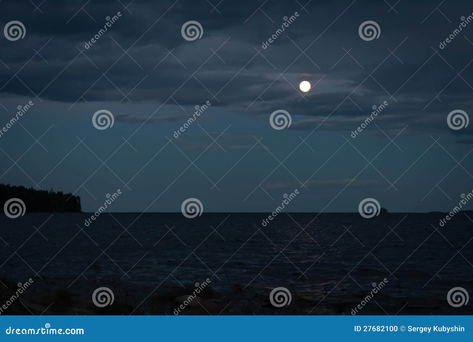 Full moon over water stock photo. Image of moon, natural - 27682100