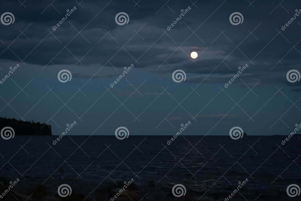 Full moon over water stock photo. Image of moon, natural - 27682100