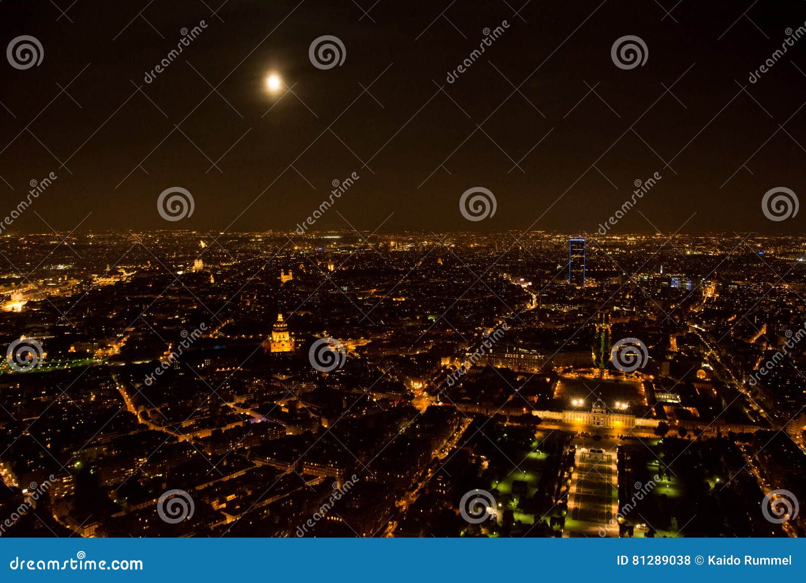 Full moon in Paris stock photo. Image of scenic, paris - 81289038