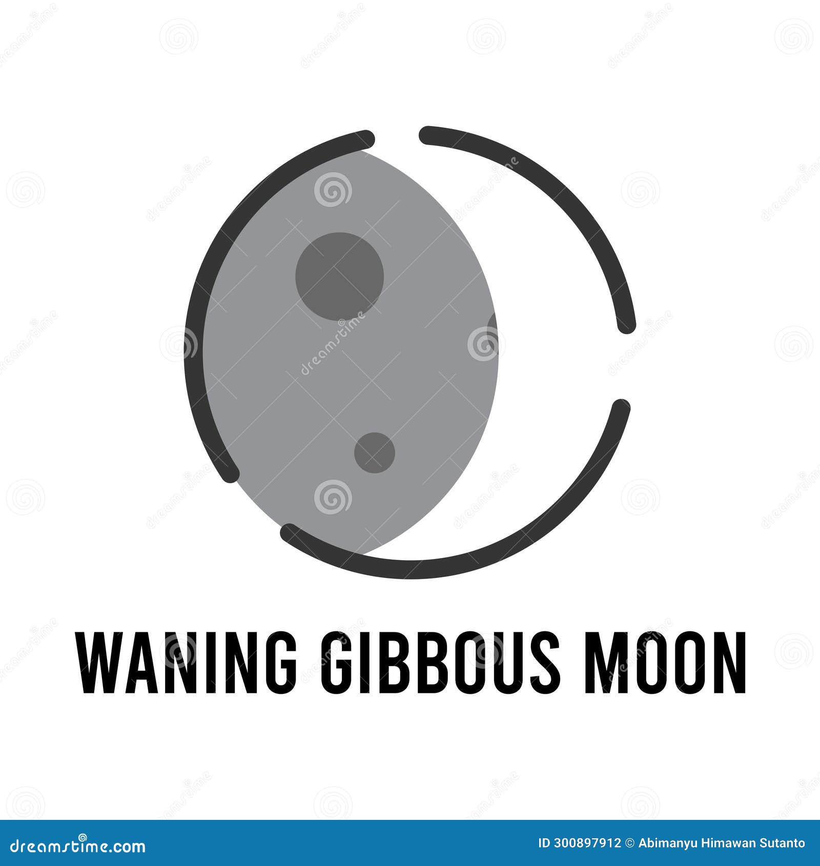 Full Moon Phase Icon Vector Stock Illustration - Illustration of design ...
