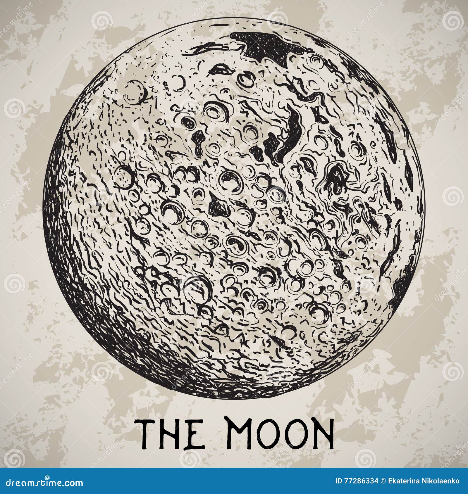 Full Moon Planet with Lunar Craters on Grunge Background. Stock Vector ... Full Moon Planet with Lunar Craters on Grunge Background. Stock Vector ...