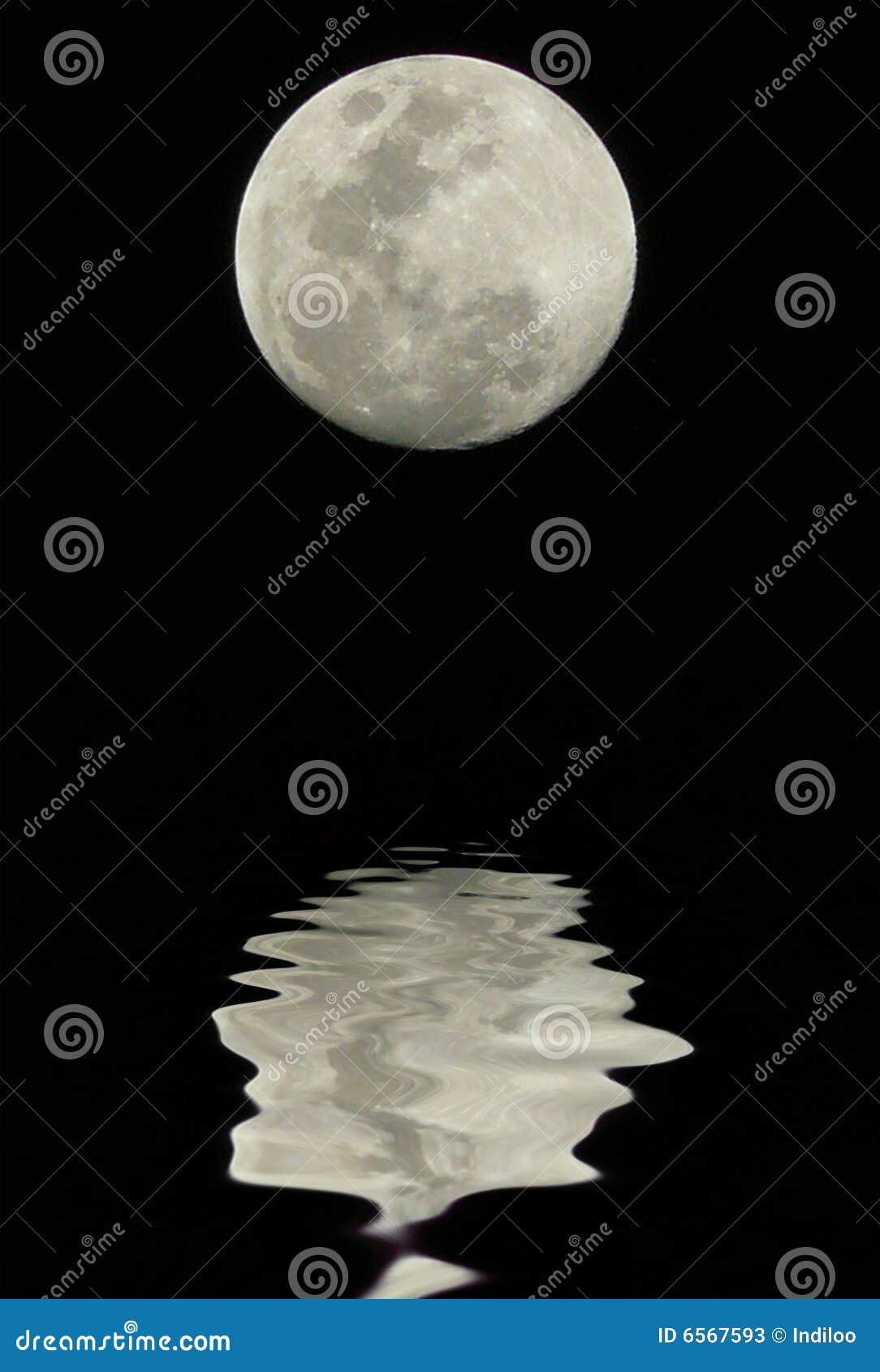 Full moon with reflection stock image. Image of black - 6567593