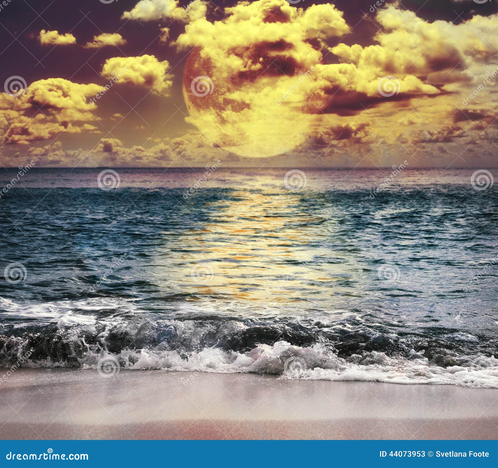 Full Moon with Reflection stock image. Image of reflection - 44073953