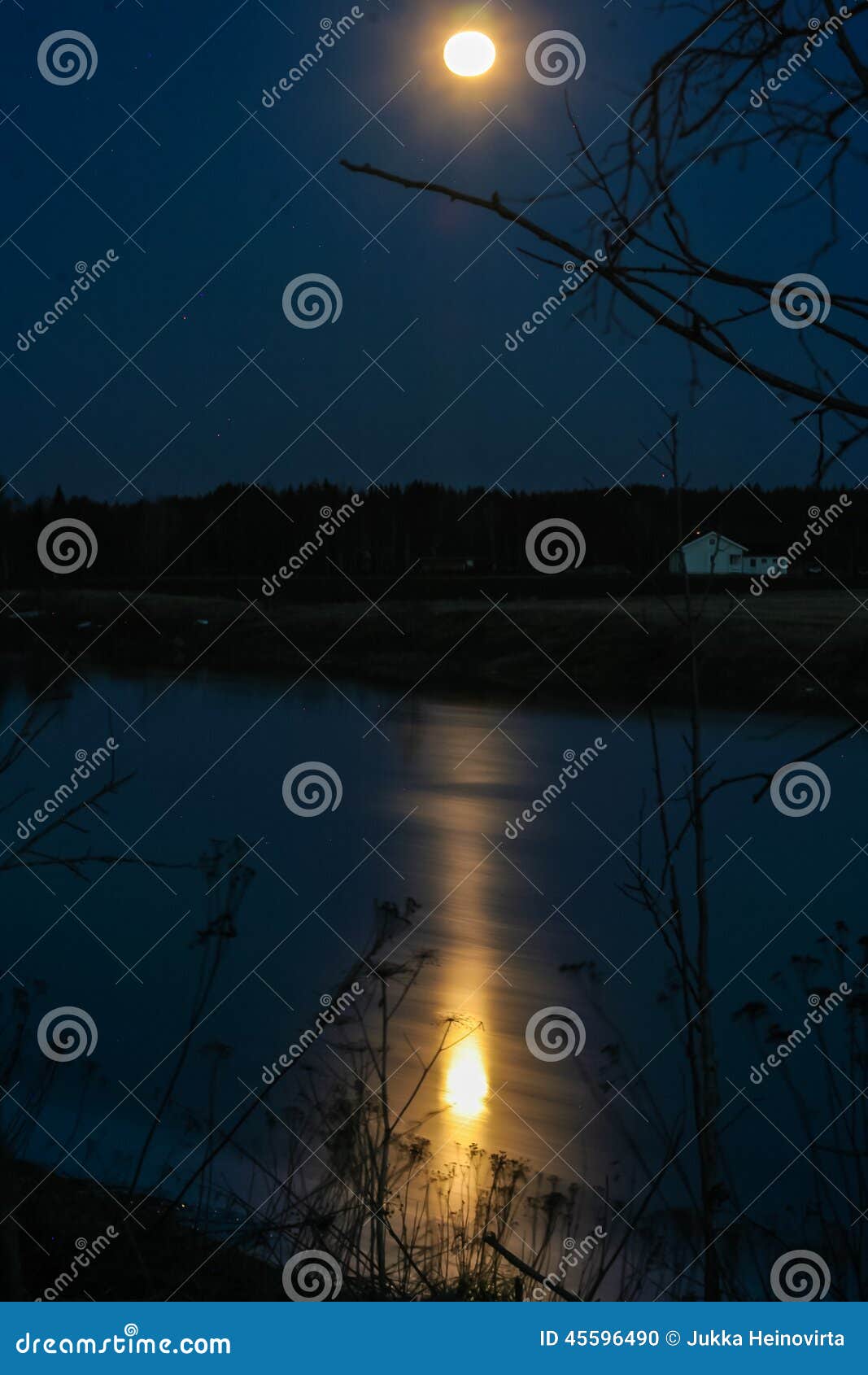 Full Moon River stock photo. Image of scenic, scenery - 45596490