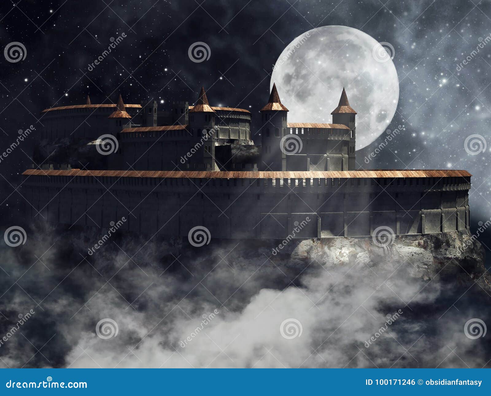 Vampire Castle Inside The Castle Window Ghibli Epic Stock Photography ...