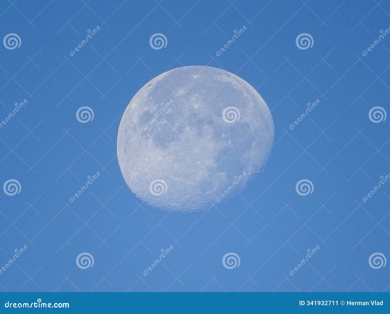 Full Moon Seen during the Day. in Romania Stock Image - Image of zoom ...
