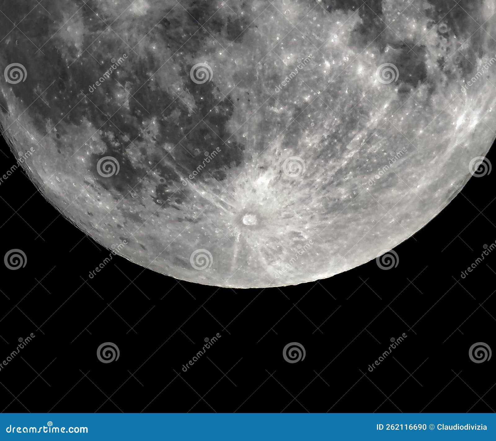 Full Moon Seen with Telescope Stock Photo - Image of space, lunar ...